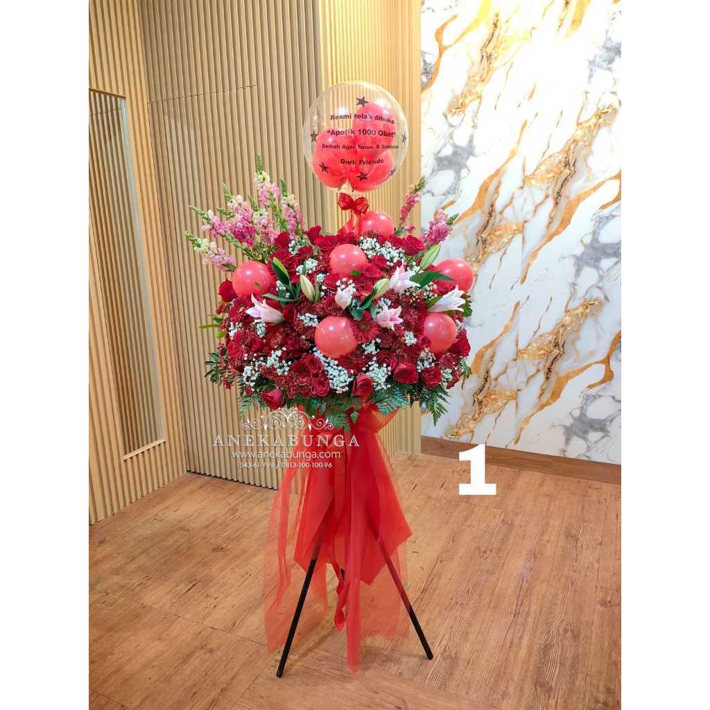 Jual Standing Flower Balloon Bunga Besi Ucapan Fresh Dekorasi Happy ...