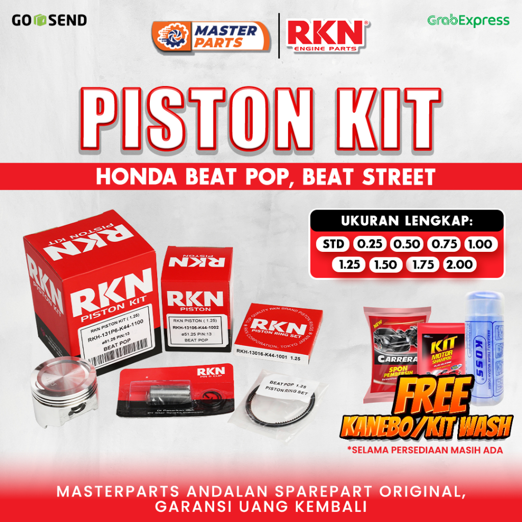 Jual PISTON KIT RKN Beat Pop & Beat Street (9 Ukuran) | Shopee Indonesia
