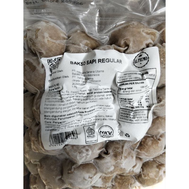 Jual bakwan sapi elprimo premium 1 kg | Shopee Indonesia