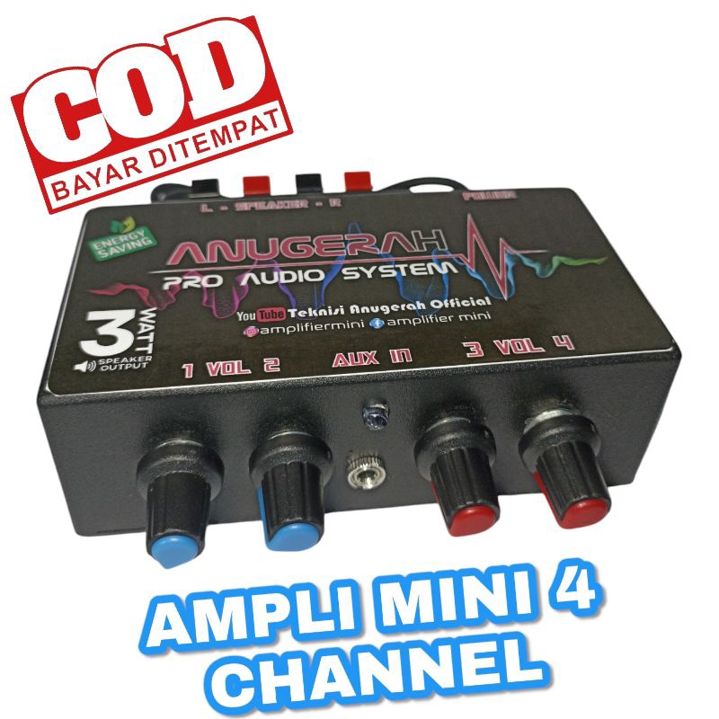 Jual POWER AMPLIFIER MINI 5V 3W STEREO 4 CHANNEL | AMPLI MINI 4 CHANNEL ...