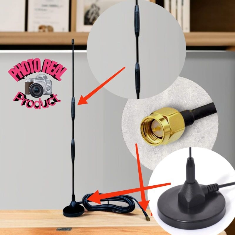 Jual antena modem router wifi portable konektor sma male 3 meter ...