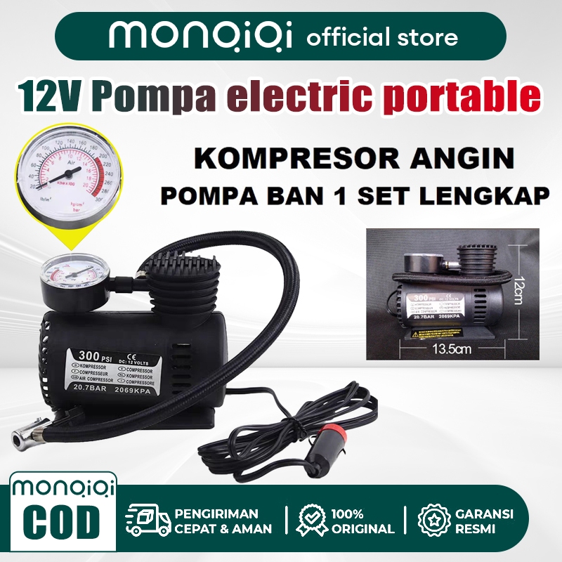 Jual Pompa Ban motor dan mobil electric portable/Convenient Inflatable ...