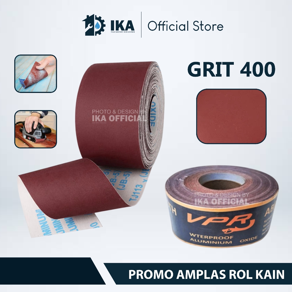 Jual Amplas Rol Meteran 40 Meter / Amplas Kain Grid Grit 400 Gulungan ...