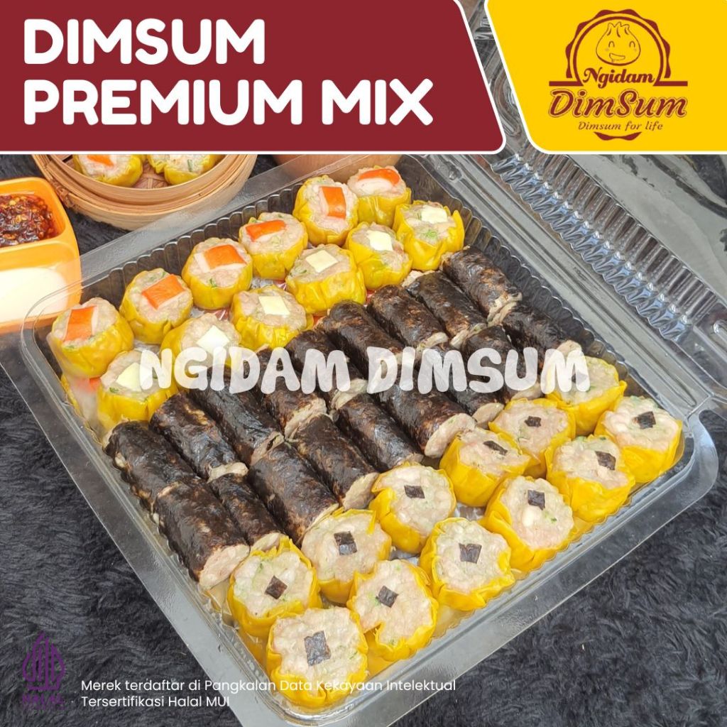 Jual Dimsum Premium Mix Isi 50 pcs Sertifikasi Halal MUI Plus Chili 150 ...