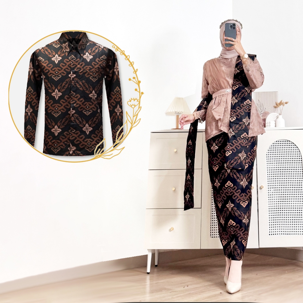 Jual Batik Couple Termurah - Kebaya Couple Aufa Atasan Brokat Kemeja ...