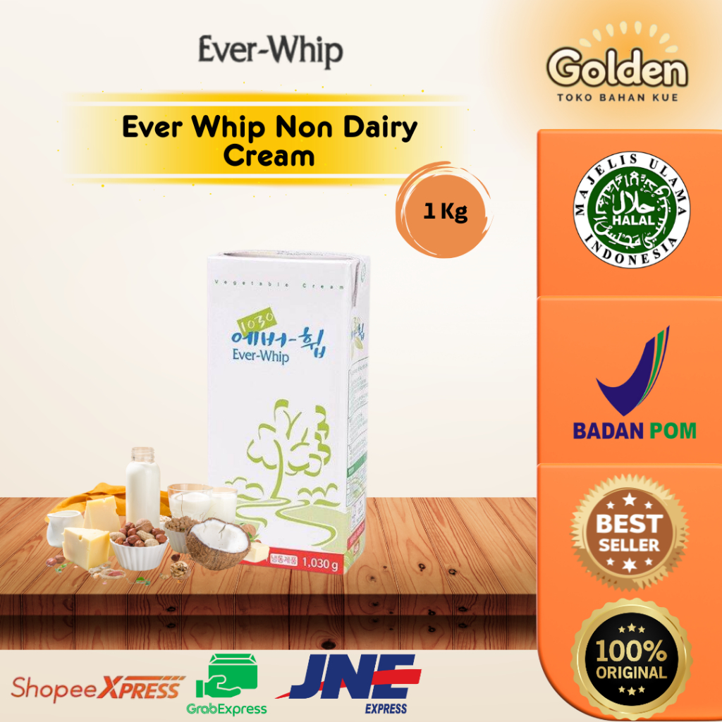 Jual Ever Whip Non Dairy Cream 1 Kg / Everwhip Sugar Free 1030 Whipping ...