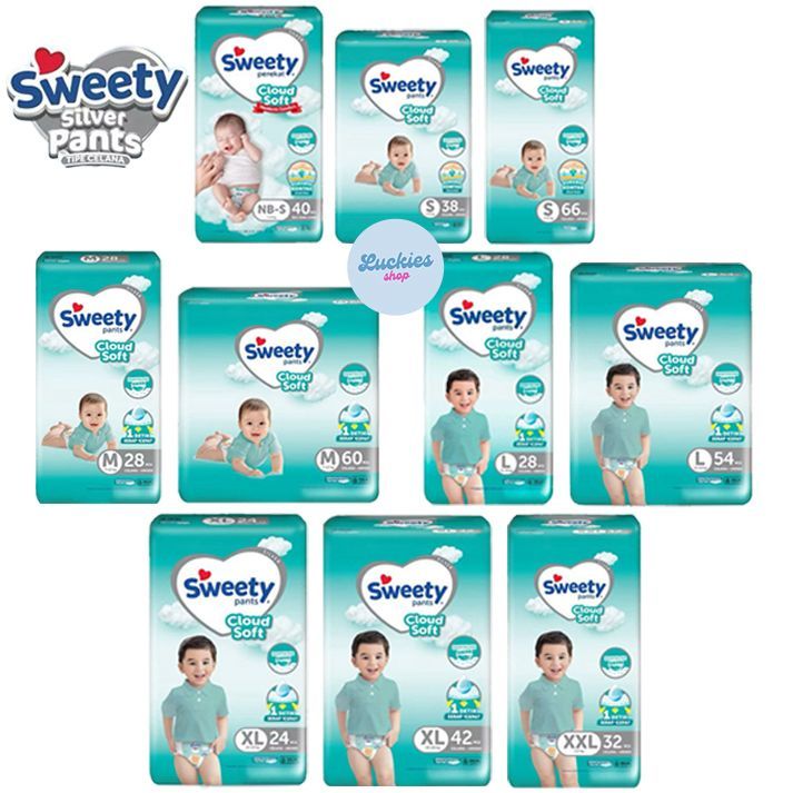 Jual Sweety Silver Comfort Cloud Soft Newborn NB - S 40 / Pants Cloud ...