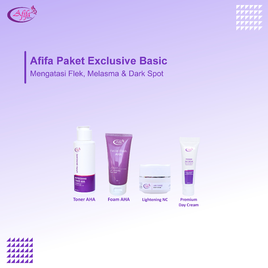 Jual AFIFA PAKET EXCLUSIVE BASIC | MENGATASI FLEK, MELASMA, DARK SPOT | Shopee Indonesia