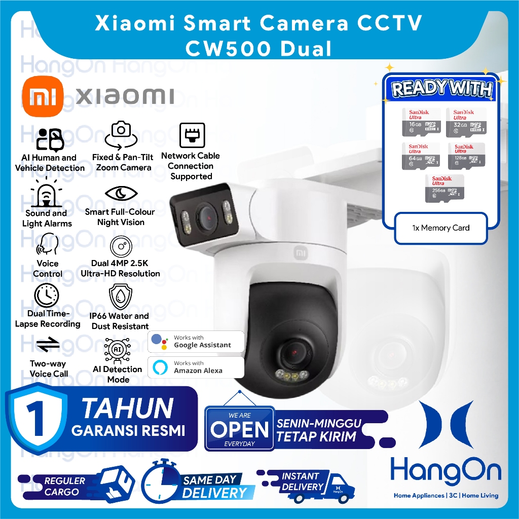 Jual Xiaomi CW500 Dual CCTV Smart Camera Outdoor Indoor With Sound and ...