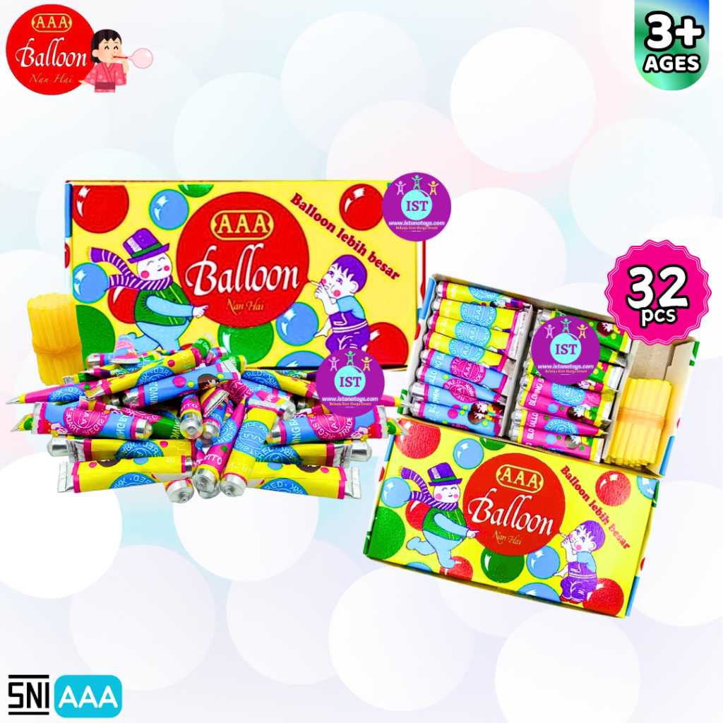 Jual COM Mainan Balloon AAA balon ballon tiup mainan JADUL plembungan ...