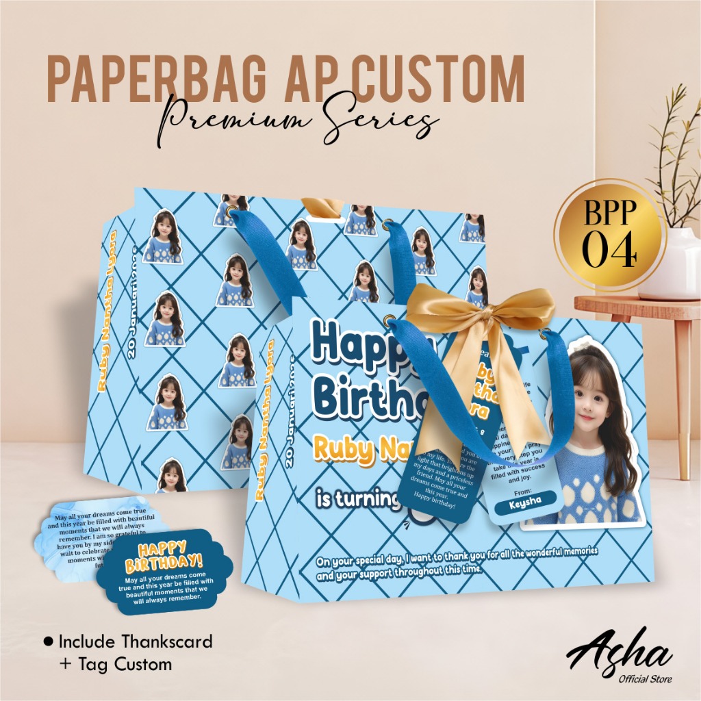 Jual PAPER BAG CUSTOM WAJAH - PAPER BAG ULANG TAHUN PREMIUM - PAPER BAG ...