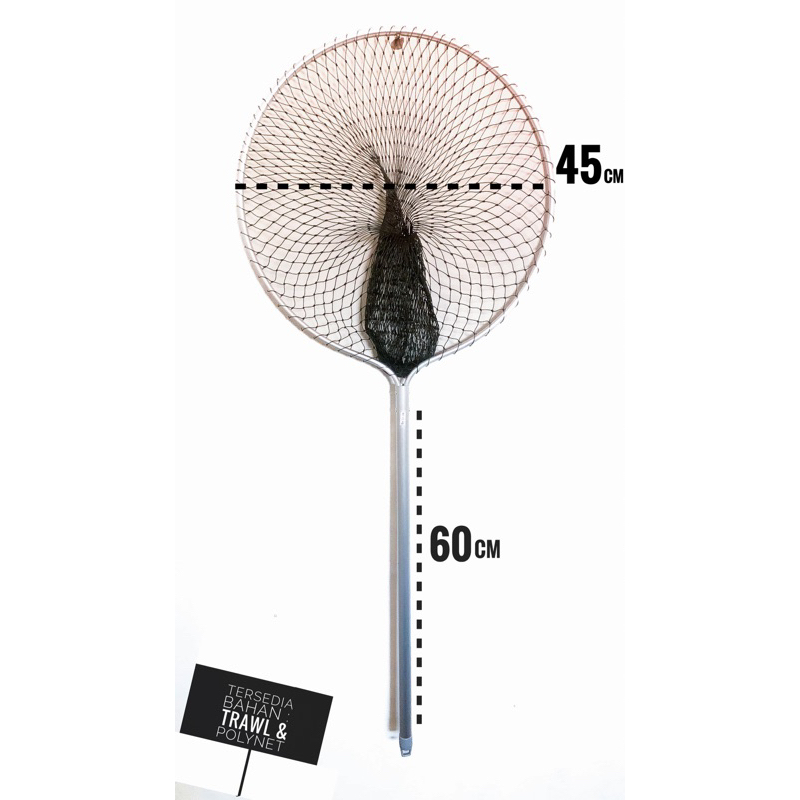 Jual SEROK IKAN ALUMINIUM 45cm bahan jaring trawl & Polynet | Shopee ...