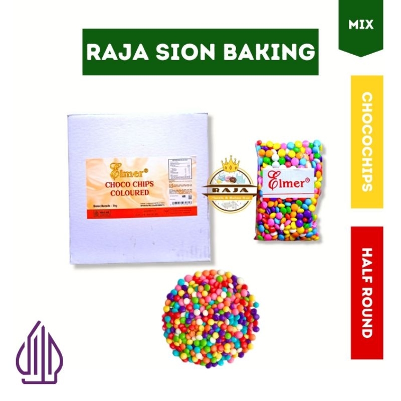 Jual Chocochips Rainbow Elmer 250gr / Choco Chips Warna | Shopee Indonesia