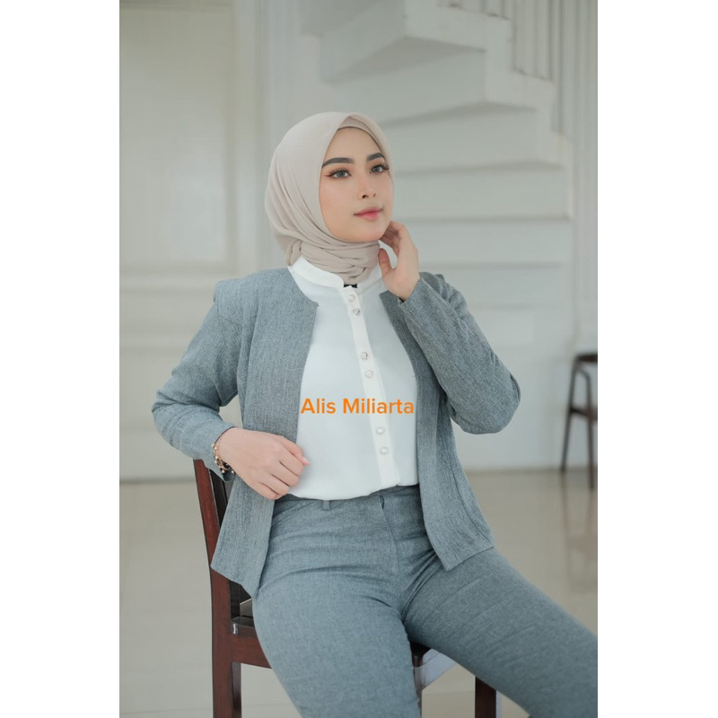 Jual Baju BLAZER WANITA “Aisya” lengan panjang panjang semiCropp ...