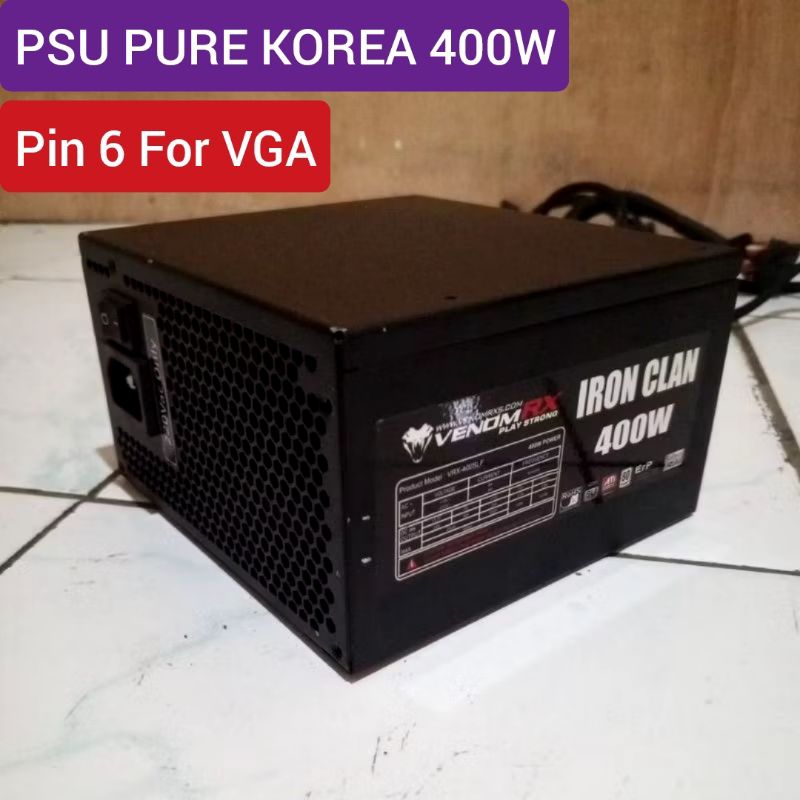Jual PSU Pure Korea 400W 6 pin ALL MERK | Shopee Indonesia