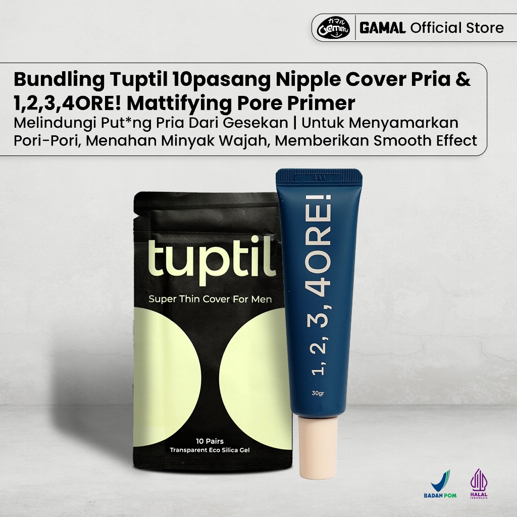 Jual GAMAL | Bundling Tuptil 10pasang Nipple Cover Pria & 1,2,3,4ORE ...