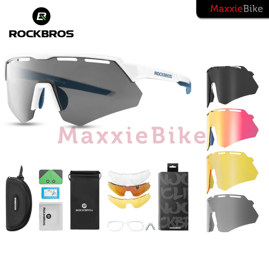 Jual ROCKBROS SP246-1 Kacamata Sepeda Cycling Sunglasses Bike Eyewear Multi Lens | Shopee Indonesia