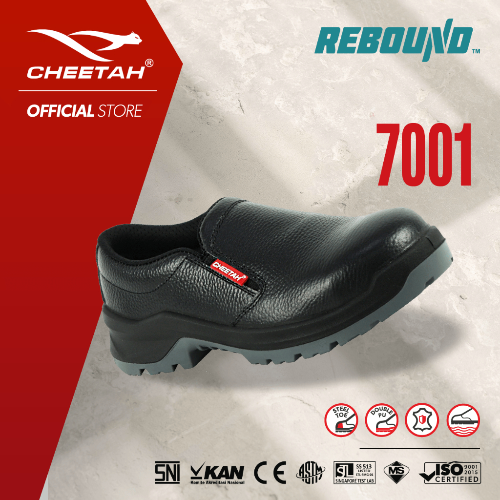 Jual Sepatu Safety CHEETAH 7001H Safety Shoes S1 SRC Rebound | Shopee ...