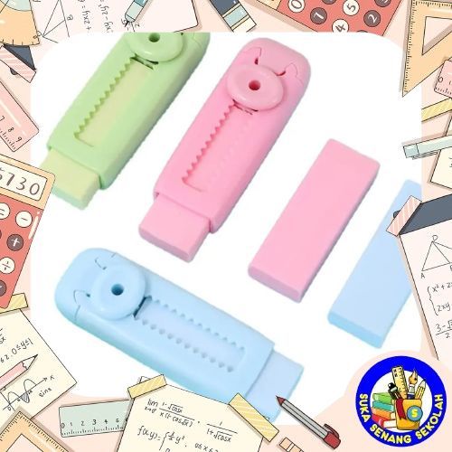 Jual Penghapus Pensil Aesthetic/Penghapus Mekanik Warna-Warni Lucu ...