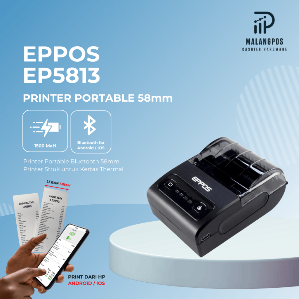 Jual Printer Bluetooth Thermal 58mm EPPOS EP5813 USB Bluetooth EPPOS EP 5813 | Shopee Indonesia