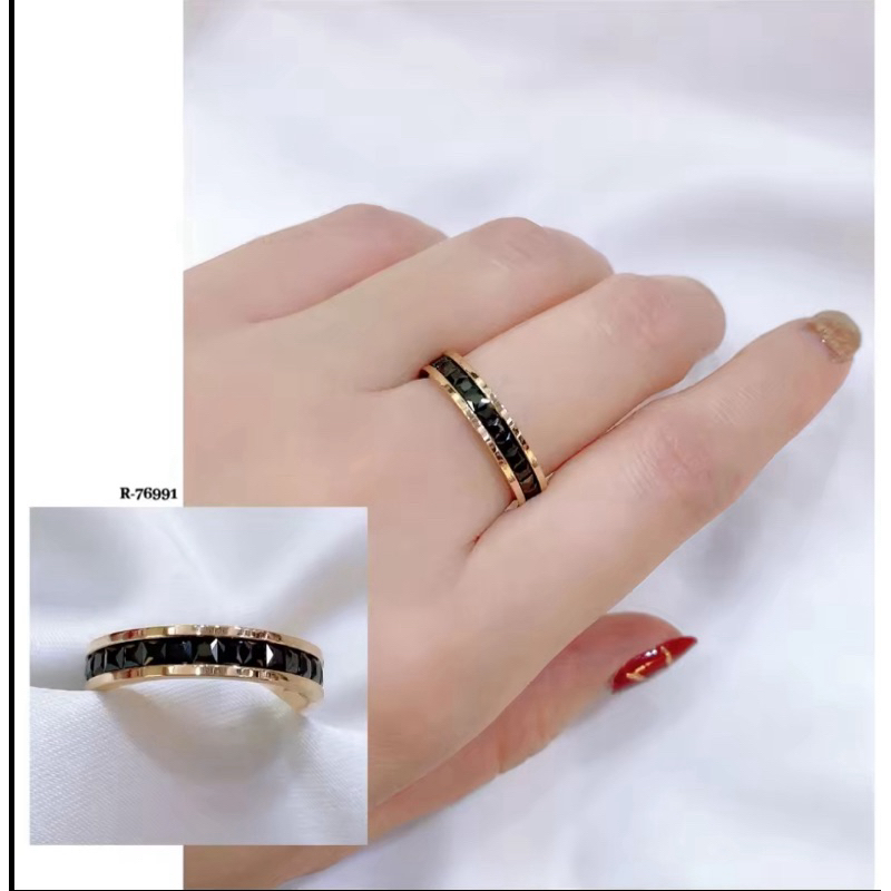Jual cincin kaela model garis hitam cincin titanium | Shopee Indonesia