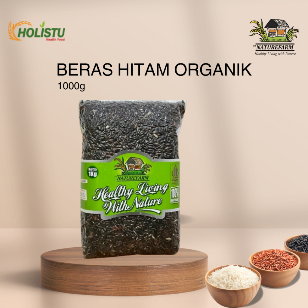 Jual BERAS HITAM ORGANIK (NATUREFARM) 1000 GRAM | Shopee Indonesia