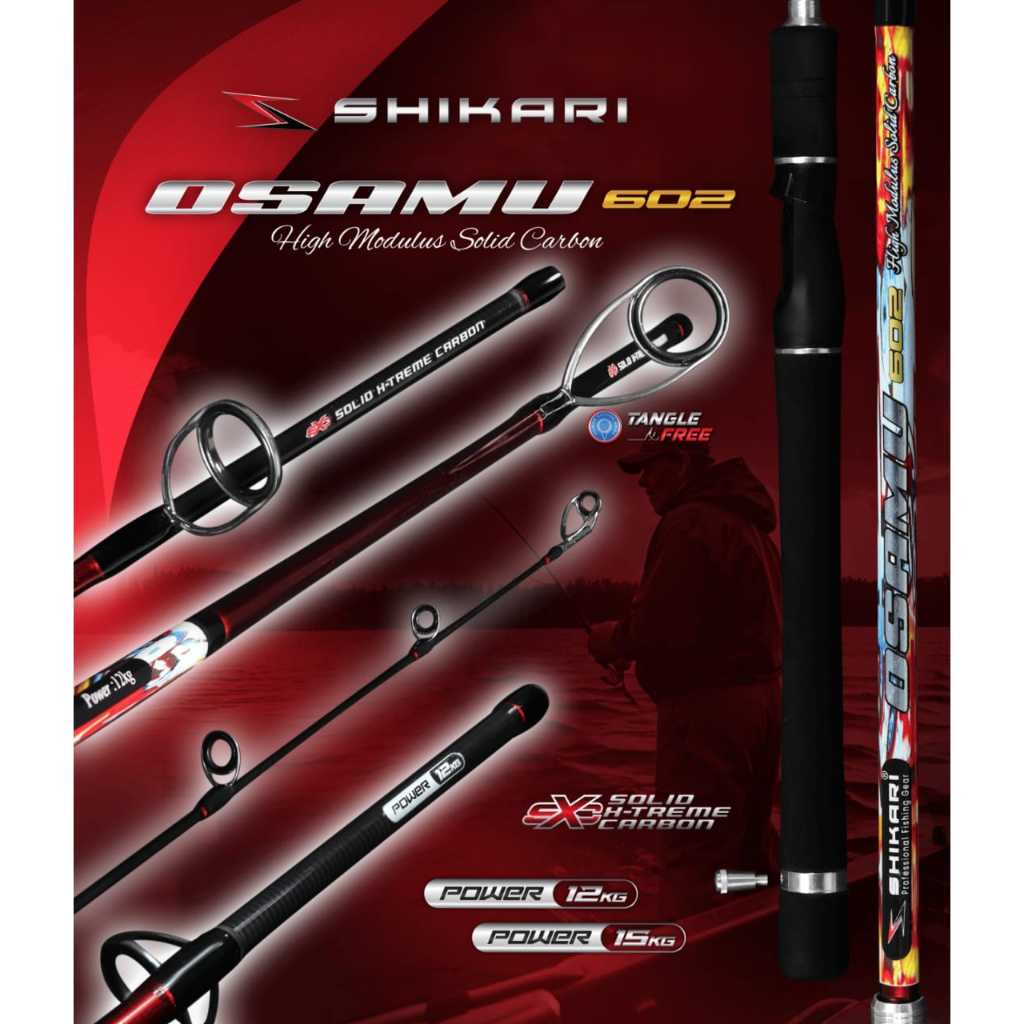 Jual Joran Pancing Spinning Shikari Osamu Gagang Full Busa 180 cm Murah ...