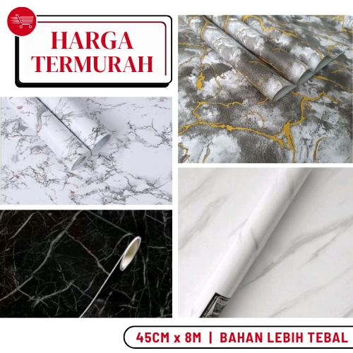 Jual Wallsticker Wallpaper Marmer Dinding PVC Stiker Meja Lemari ...