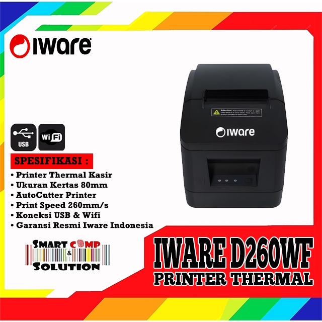 Jual Printer Thermal Kasir 80mm Iware D260WF / IW-D260WF Autocutter USB ...