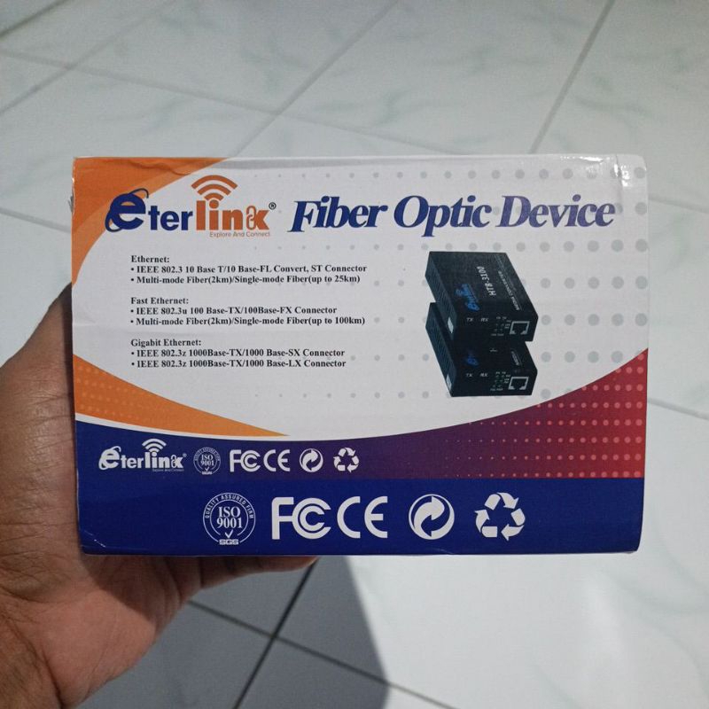 Jual Eterlink HTB 3100 Fiber optic media coverter single mode dengan ...