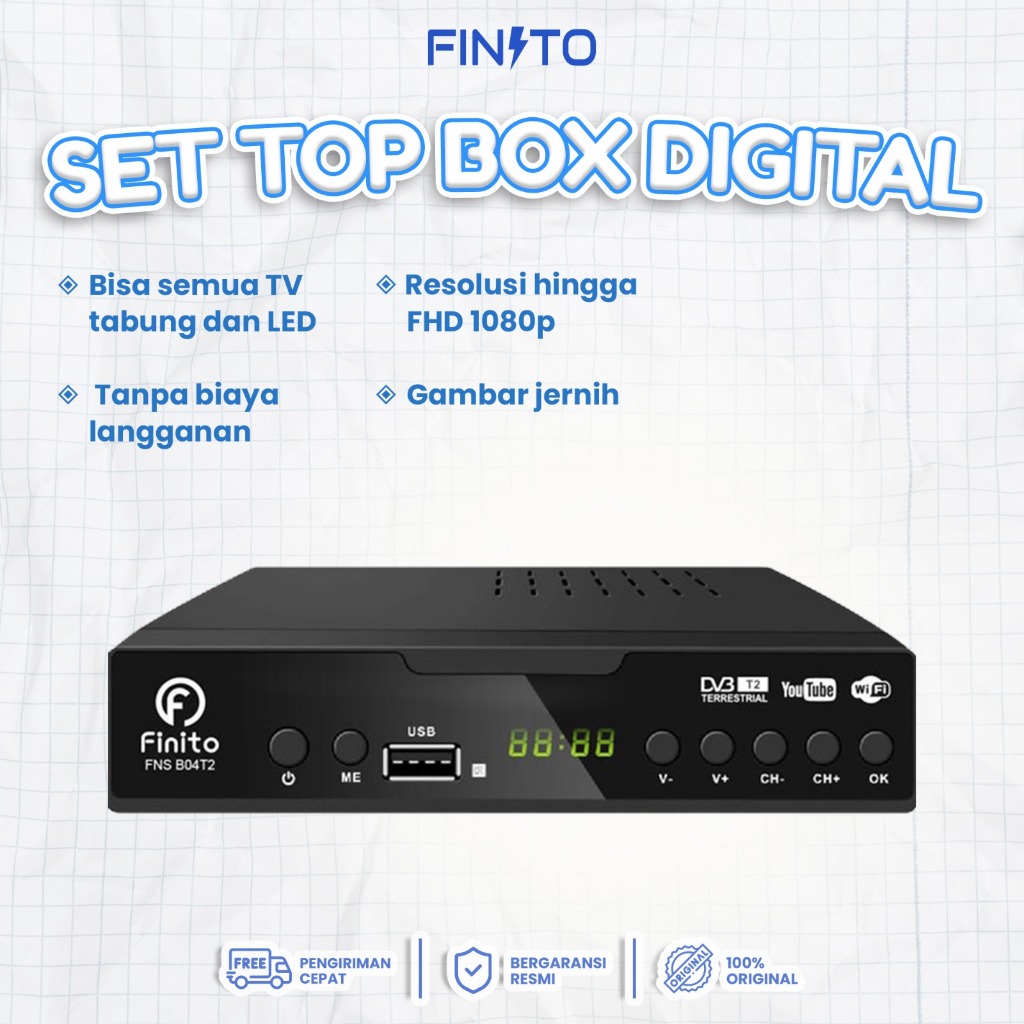 Jual Set Top Box Digital Finito Anti Panas Support Youtube Resmi ...