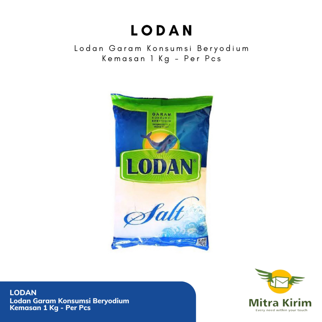 Jual Lodan Garam Konsumsi Beryodium Kemasan 1Kg - Per Pcs | Shopee ...