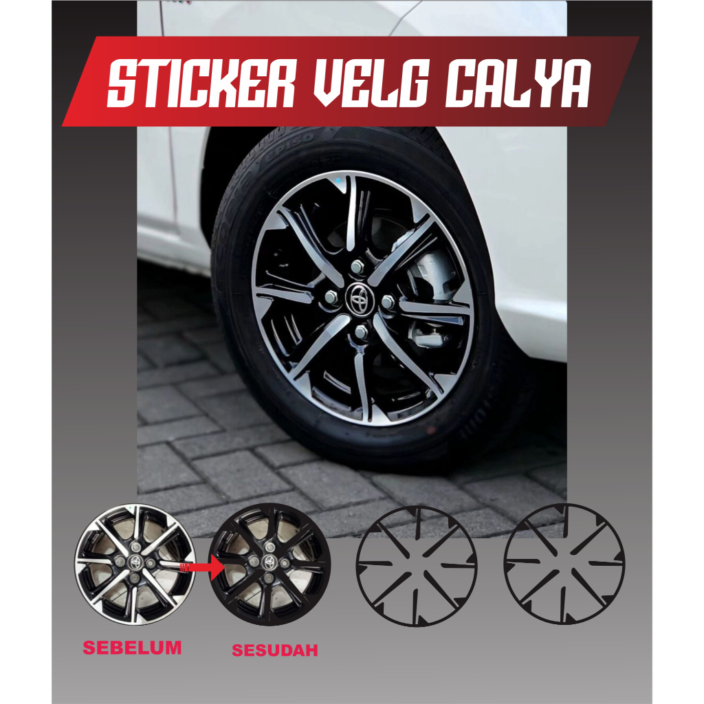 Jual STICKER VELG/ SICKER DELETE SILVER VELG TOYOTA CALYA 2022-2024 ...