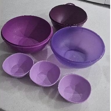 Jual PAKET BOWL UNGU ISI 6 TUPPERWARE | Shopee Indonesia