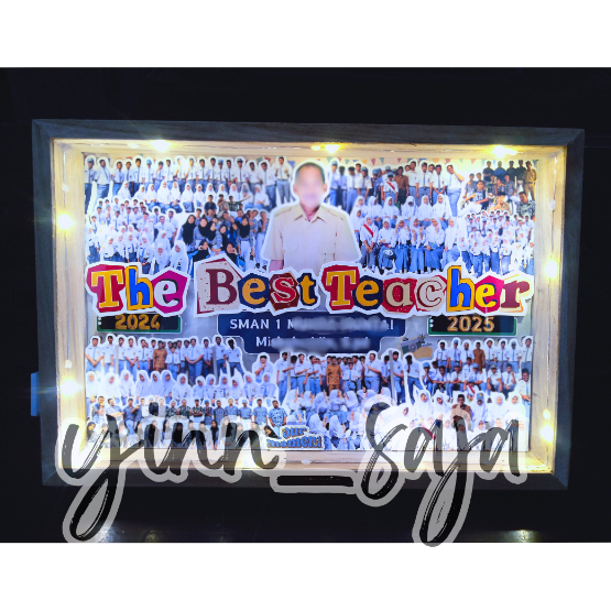 Jual Frame Scrapbook Pop 3D Custom 20x30 Pajangan Dinding Kado Hari Guru Kenang Kenangan ...