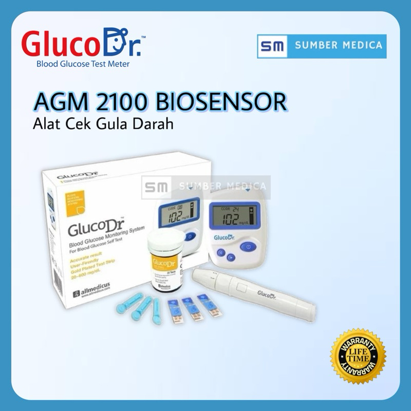 Jual GlucoDr AGM 2100 Alat Cek Gula Darah BIOSENSOR | Shopee Indonesia