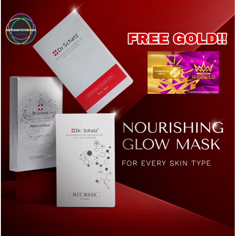 Jual [BONUS EMAS!] DR SCHATZ 1 BOX (5 sachet) Polypeptide Collagen Mask - Phyto Cell Mask -MCC ...