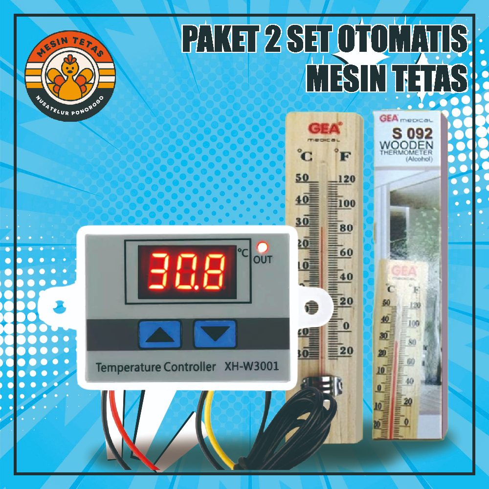 Jual NUSATELUR Paket Thermostat Termostat Digital XH W3001 Termometer ...