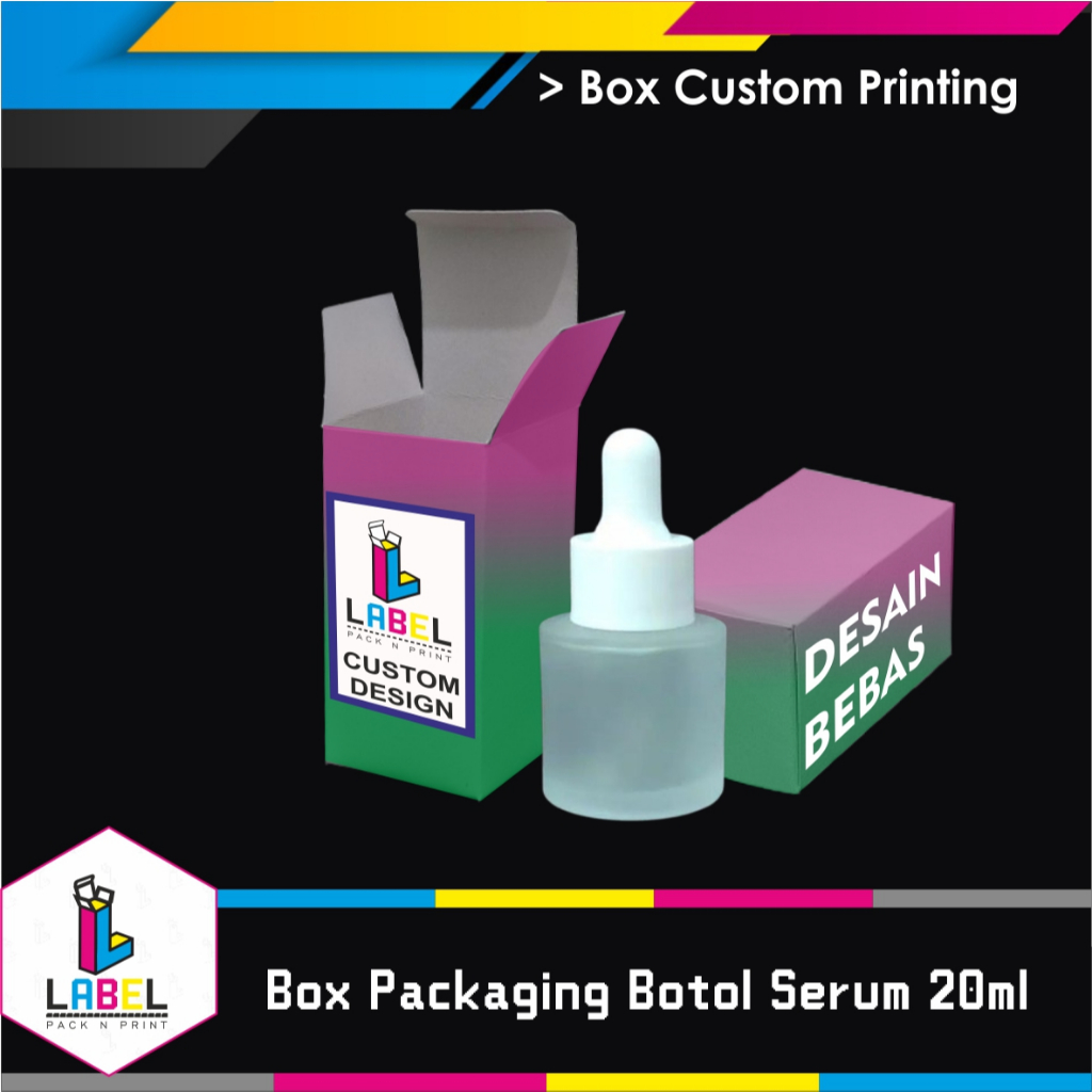 Jual Box / Dus Packaging Botol Serum 20ml Custom Desain - Fullprint ...