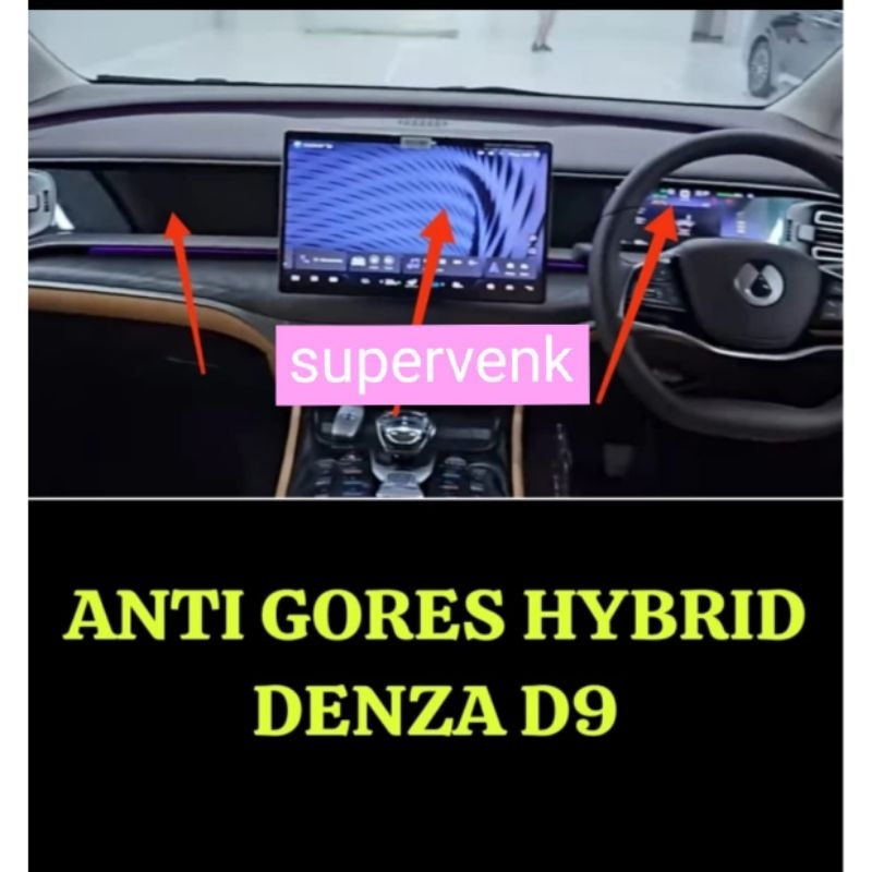Jual anti gores hybrid head unit speedometer layar kiri BYD denza D9 ...