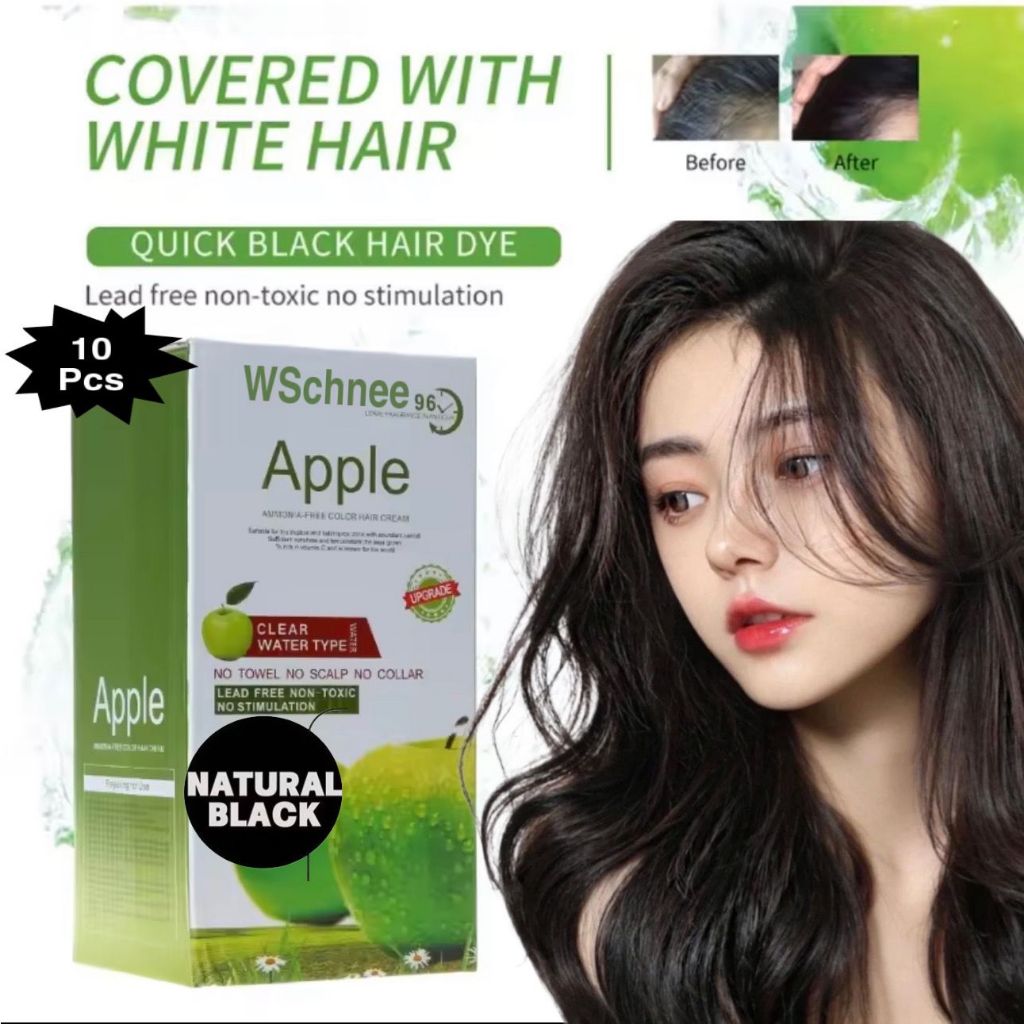 Jual (10PCS)Bubble hair dye plant pure NATURAL BLACK color, Pewarna ...