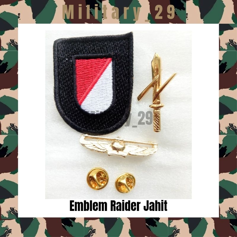 Jual Emblem Raider Jahit/TNI AD/Emblem Raider Pisah Bendera/Raider ...
