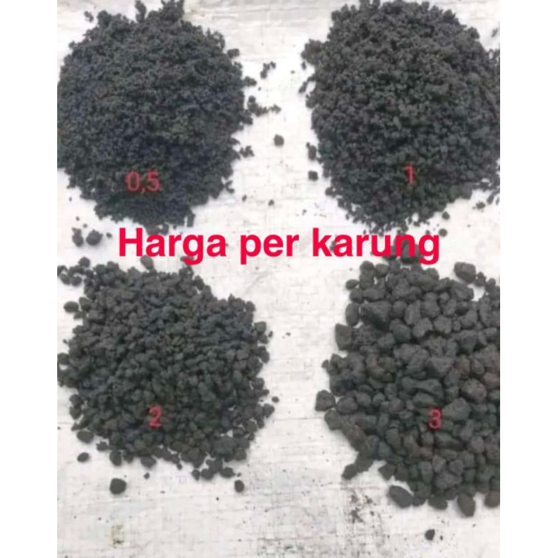 Jual pasir malang hitam per karung 5kg halus kasar ukuran 0,5 1 2 3 ...