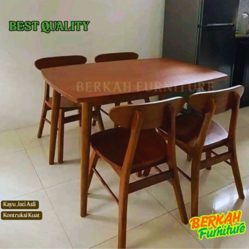 Jual set meja kursi cafe ropan kayu jati | Shopee Indonesia