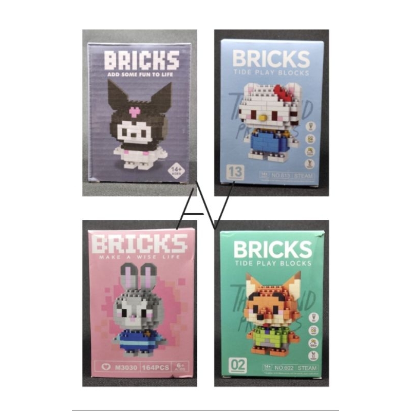 Jual Bricks berbagai karakter (Hello Kitty, Kuromi, Zootopia) | Shopee ...