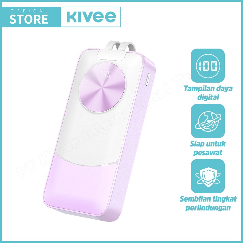 Jual KIVEE Powerbank 20000 mAh Fast Charging 22.5W lucu Berwarna-warni ...