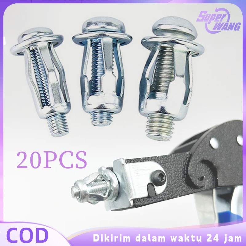 Jual 20pcs/Set Rivet Nut Jack M5 M6 Baut Jack Nut Sekrup Jack Nuts ...