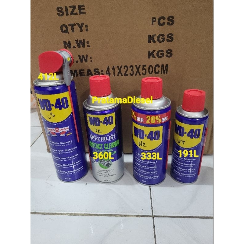 Jual WD40 Cairan Pelumas Anti Karat 191ML 333ML 360ML 412ML | Shopee Indonesia