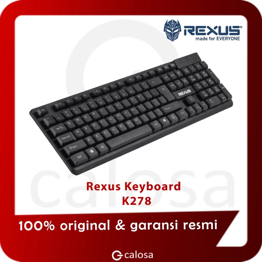 Jual Keyboard REXUS K278 OFFICE MEMBRANE BLACK | Shopee Indonesia