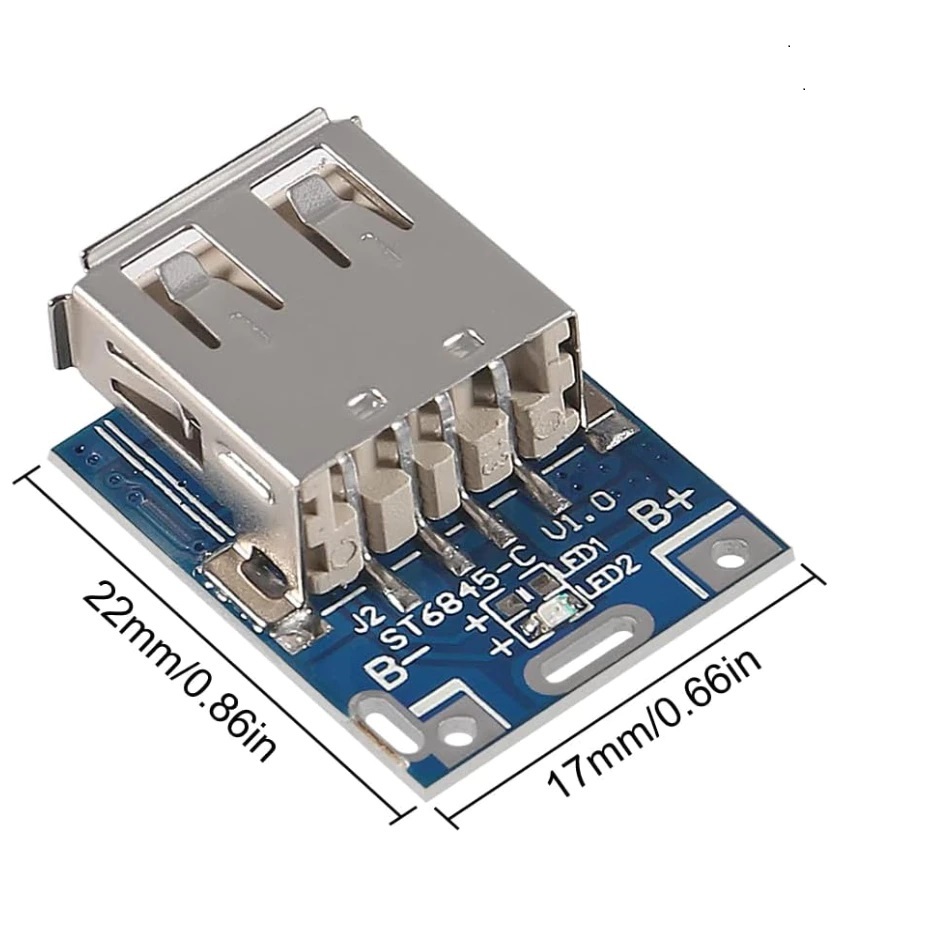 Jual Modul Powerbank 1 Slot Multi Charger+ Step Up DC+ Protection 5v 1A ...